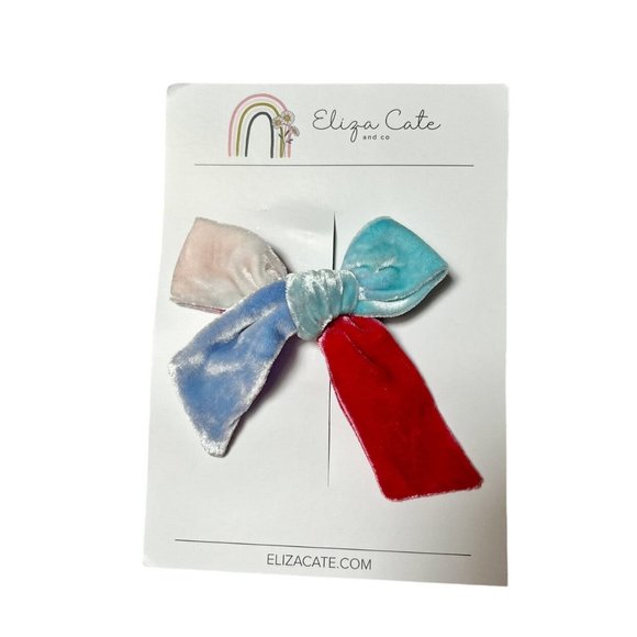 Eliza Cate | Accessories | Eliza Cate Bomb Pop Velvet Hair Bow | Poshmark